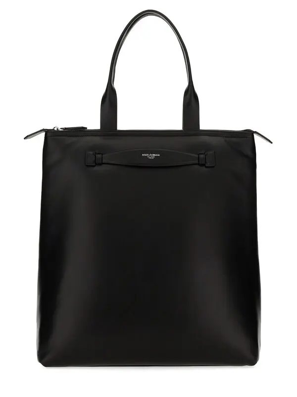 Dolce & Gabbana Leather Shopping Bag - Black