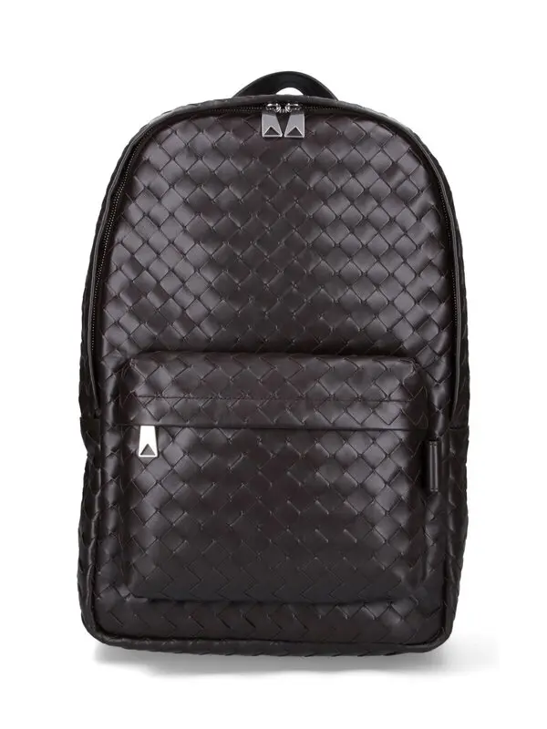 Bottega Veneta Intrecciato Leather Backpack - Brown