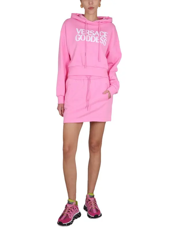 Versace Cropped Hooded Sweatshirt
