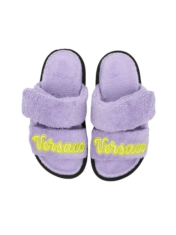 Versace Terry Slipper With Embroidery
