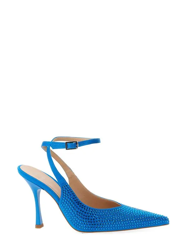 LEONIE HANNE X LIU JO Satin Slingback With Hourglass Heel - Azure