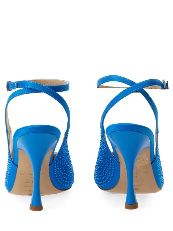 LEONIE HANNE X LIU JO Satin Slingback With Hourglass Heel - Azure