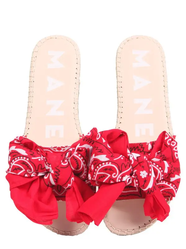 Manebí Low Sandals With Bandana Bow
