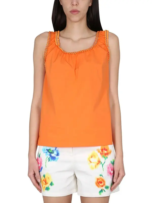 Moschino Cotton Tank Top - Orange