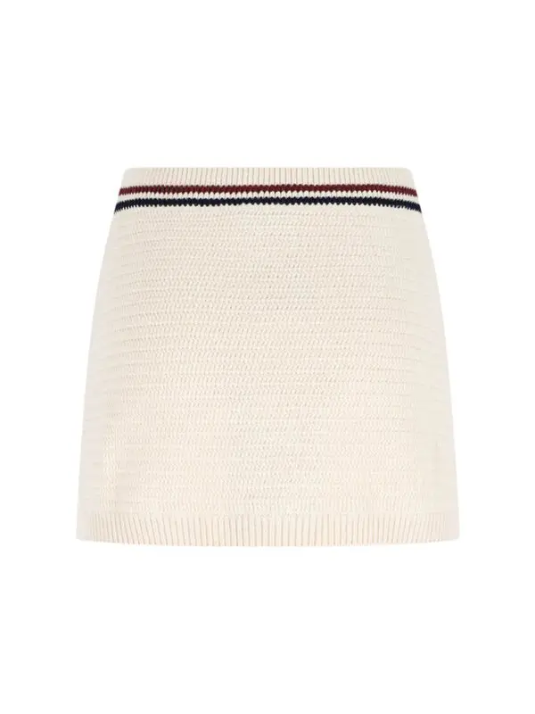 Balmain Knitted Mini Skirt - Cream