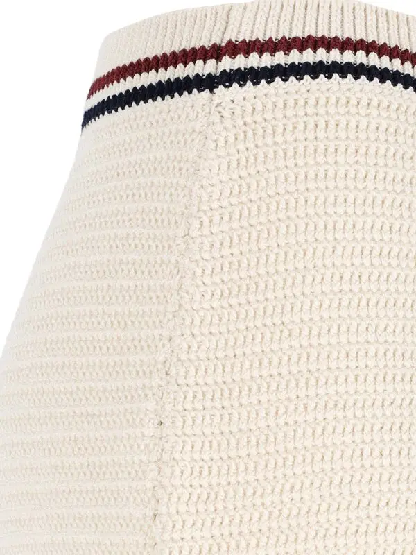 Balmain Knitted Mini Skirt - Cream