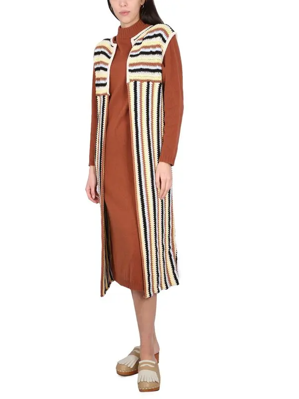 ALYSI Long Striped Vest