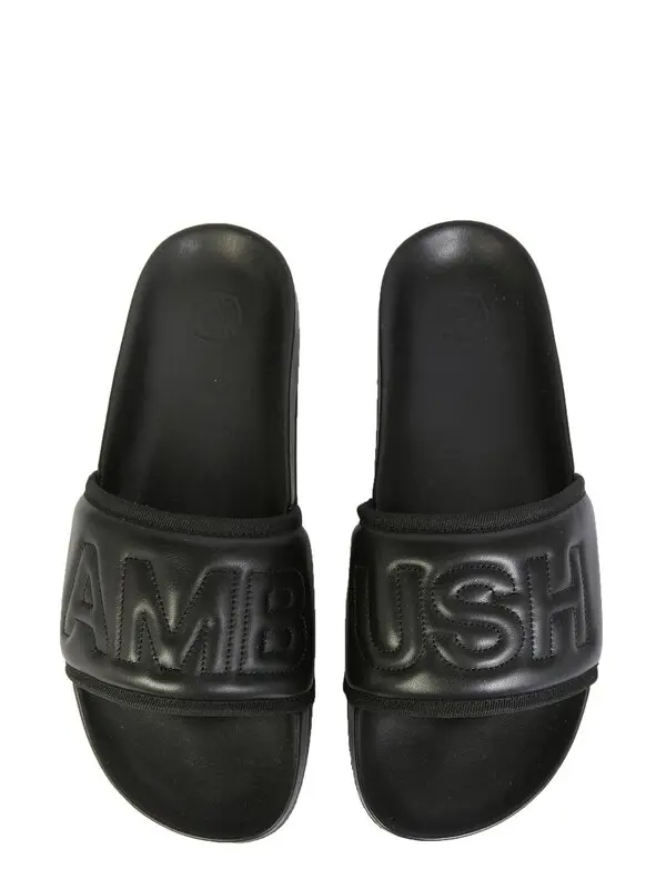 AMBUSH Leather Slide Sandals - Black