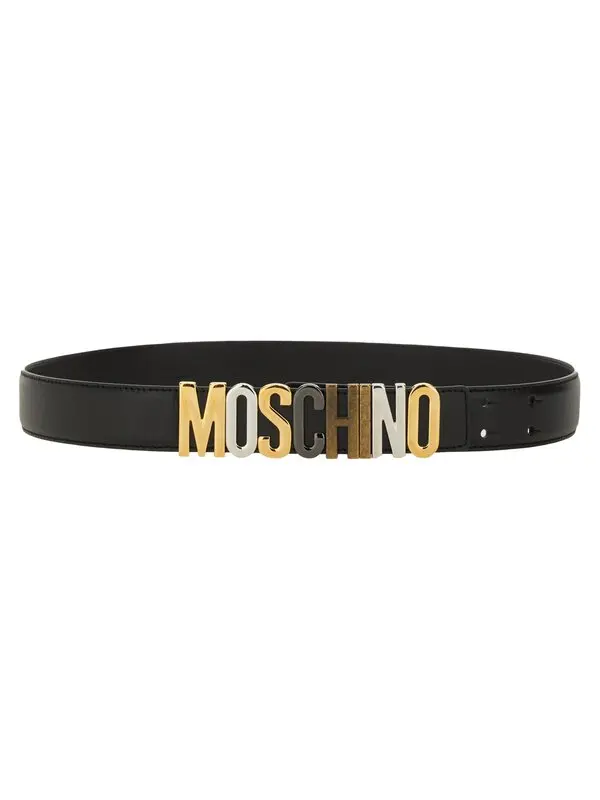 Moschino Leather Belt - Black