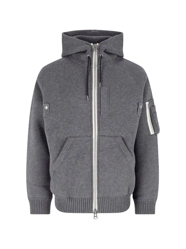 Moncler Zip Hoodie - Gray