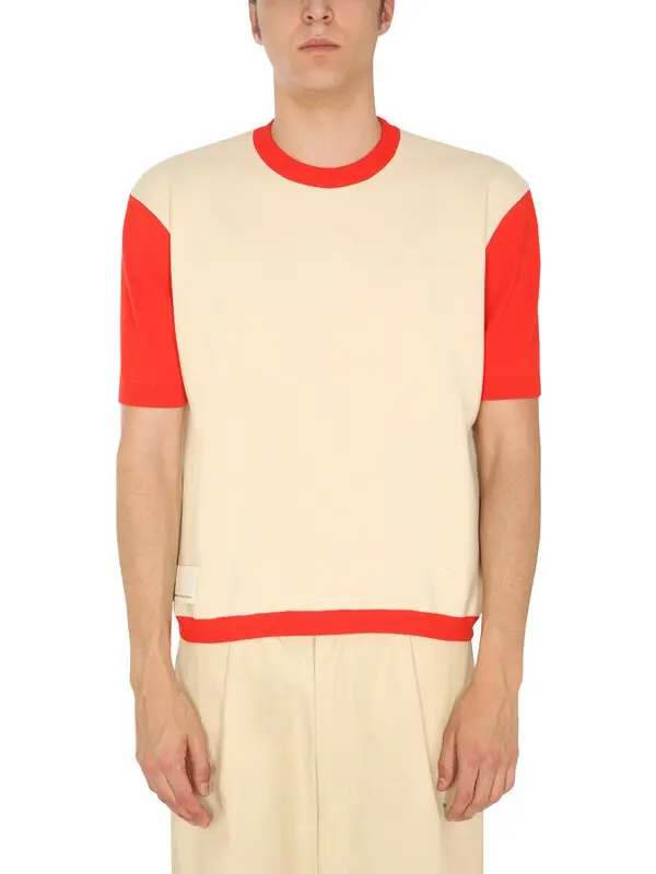 SUNNEI X ELEONORA BONUCCI Crew Neck T-shirt With Contrasting Profile