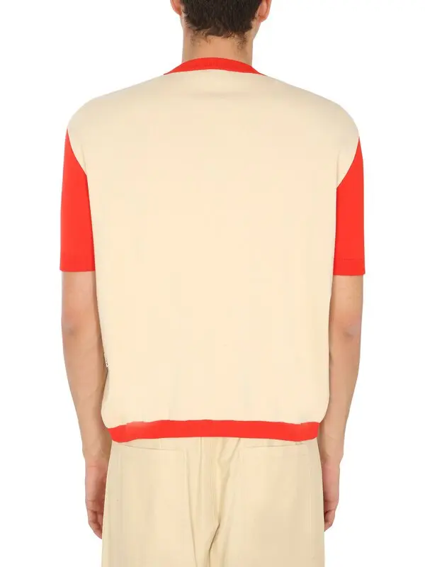 SUNNEI X ELEONORA BONUCCI Crew Neck T-shirt With Contrasting Profile
