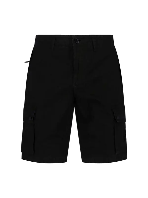Stone Island Cargo Bermuda Shorts - Black