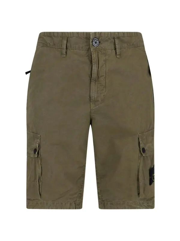 Stone Island Cargo Bermuda Shorts - Green