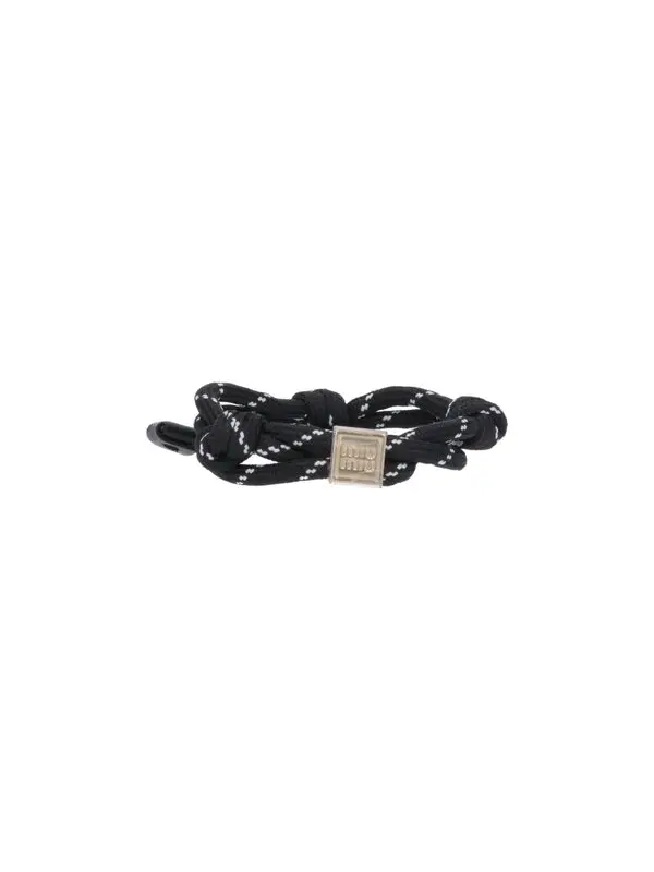 Miu Miu String Bracelet - Black
