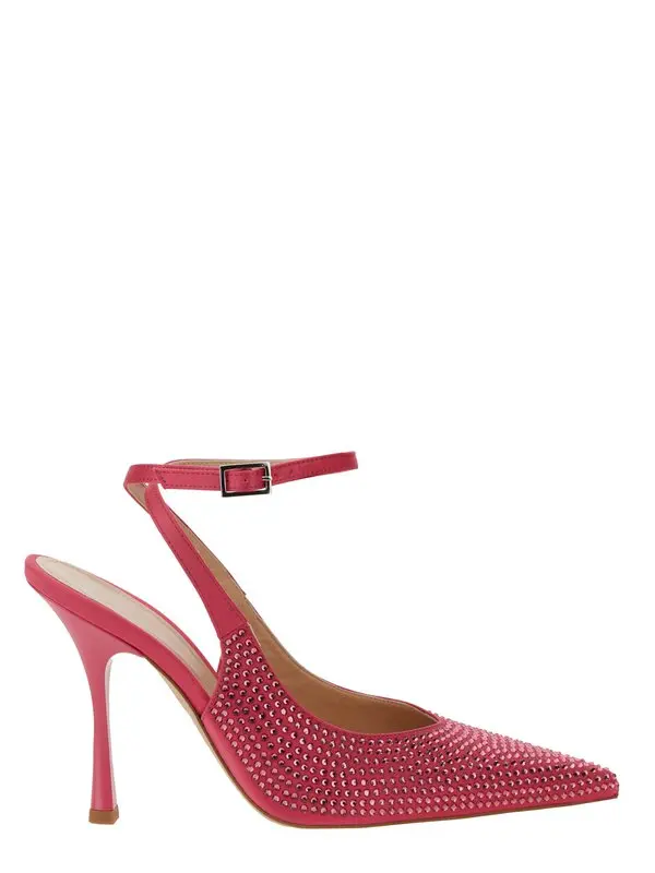 LEONIE HANNE X LIU JO Satin Slingback With Hourglass Heel - Fuchsia