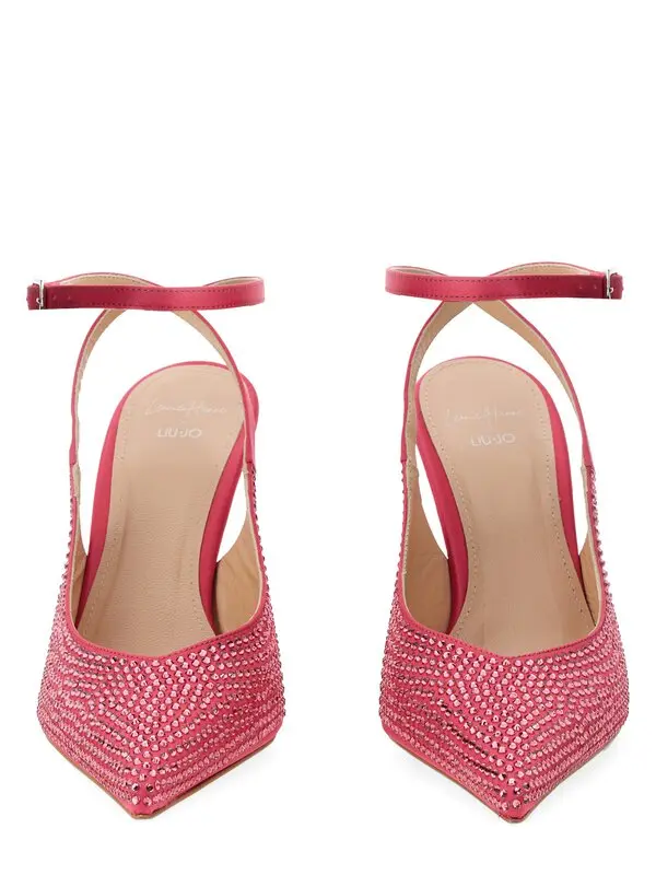 LEONIE HANNE X LIU JO Satin Slingback With Hourglass Heel - Fuchsia