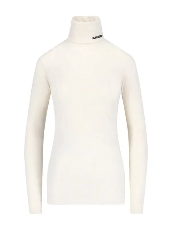 JIL SANDER Logo Turtleneck