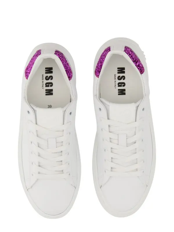 MSGM Iconic Cupsole Sneakers - Fuchsia