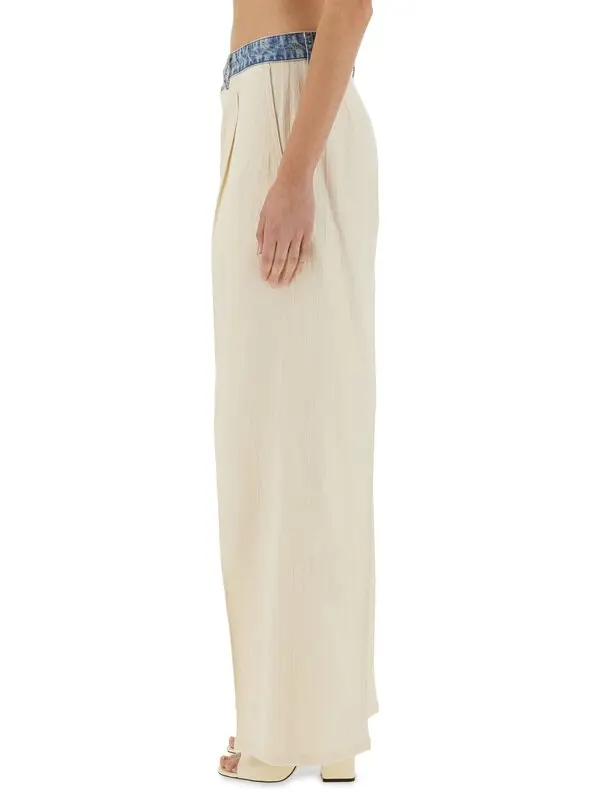 Moschino Urban Wide Fit Trousers - Ivory