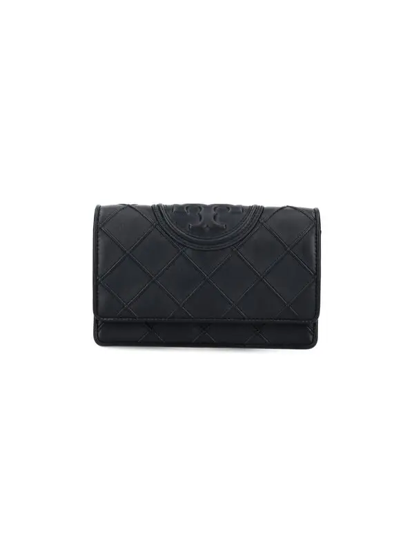 Tory Burch Fleming" Chain Wallet - Black
