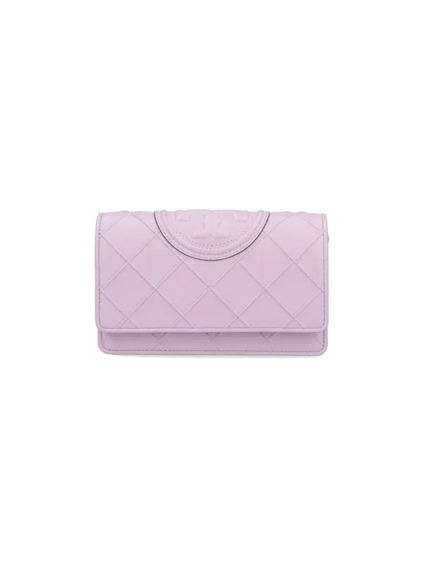 Tory Burch Fleming" Chain Wallet - Purple