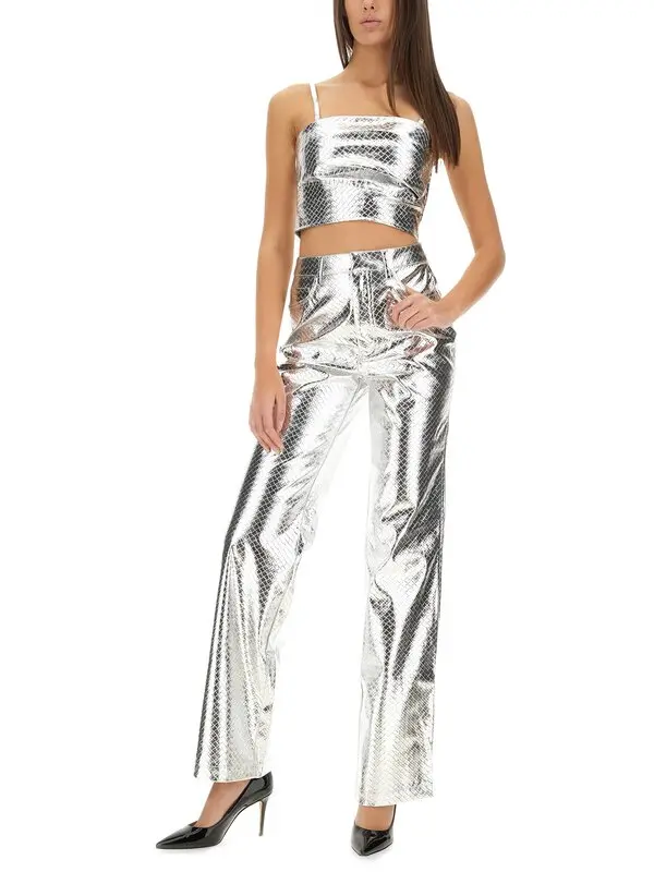 ROTATE BY BIRGER CHRISTENSEN Straight Leg Pants - Silver