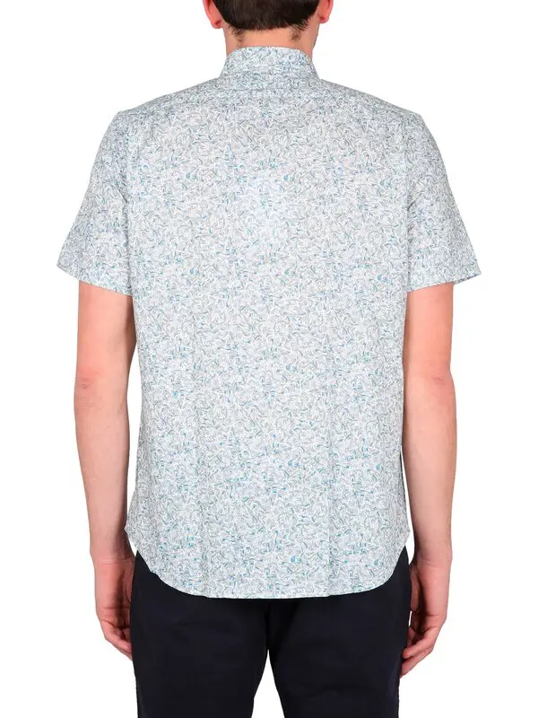 Paul Smith Wave Print Shirt - Azure