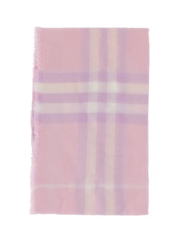 Burberry Check' Wool Scarf - Pink