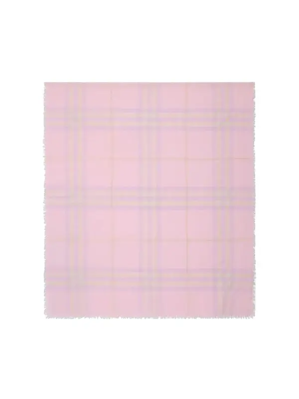 Burberry Check' Wool Scarf - Pink
