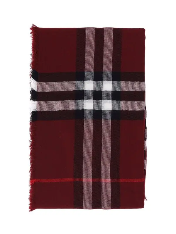 Burberry Check' Wool Scarf - Red