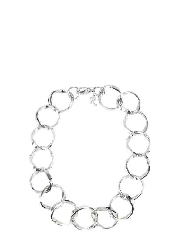 Raf Simons Linked Rings Necklace - Silver