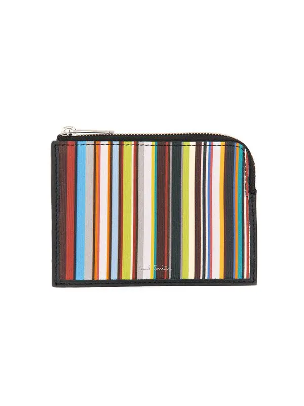 Paul Smith Signature Stripe Zipper Wallet - Multicolour