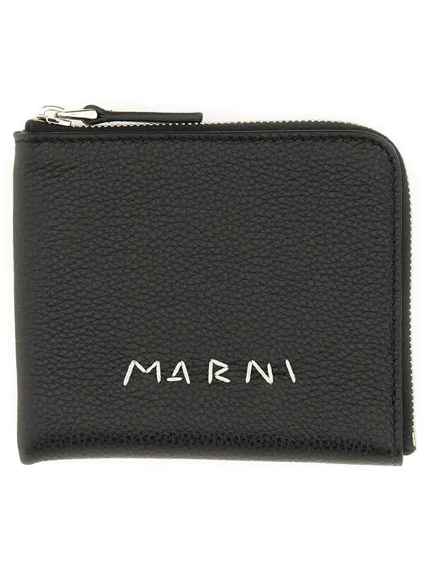 Marni Leather Wallet - Black