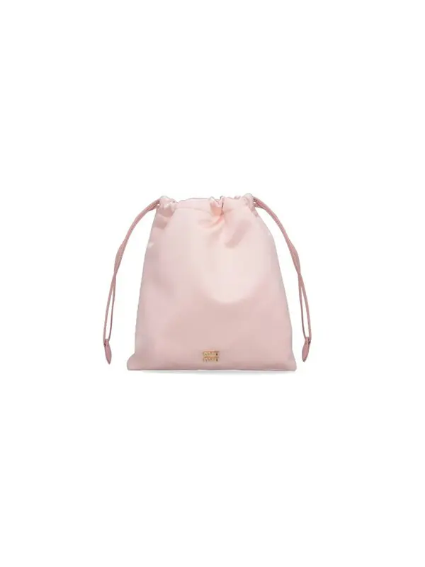 Miu Miu Satin Logo Pouch - Pink