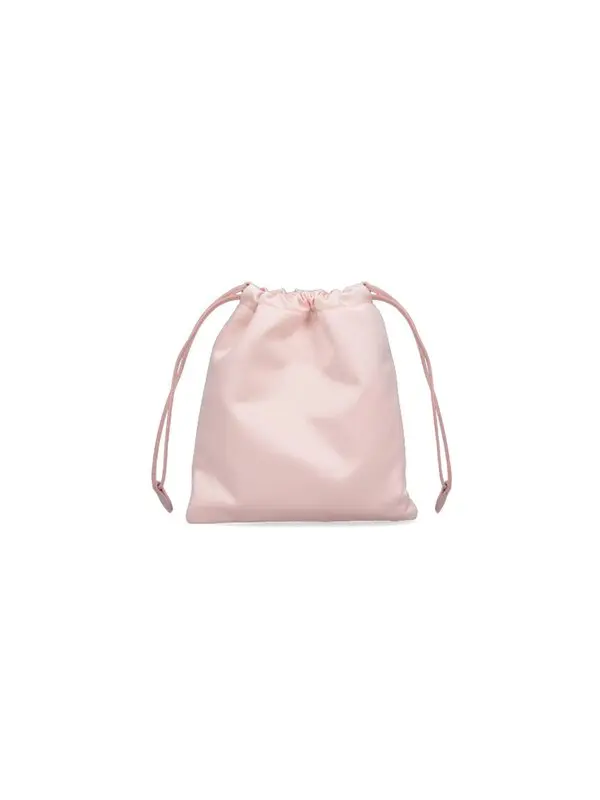 Miu Miu Satin Logo Pouch - Pink