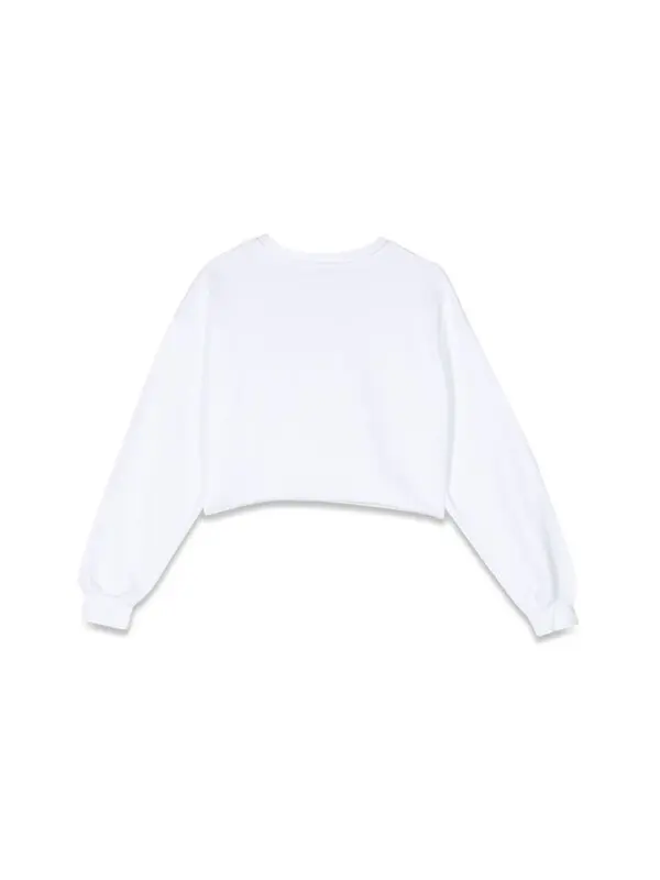 MSGM Cropped Sweatshirt - White