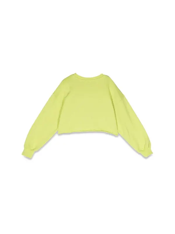 MSGM Cropped Sweatshirt - Yellow