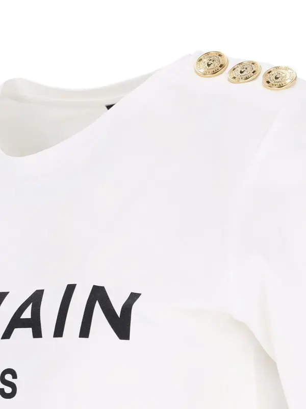 Balmain Logo Buttons T-shirt