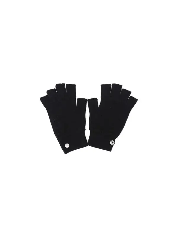 Rick Owens Fingerless Cashmere Gloves - Black