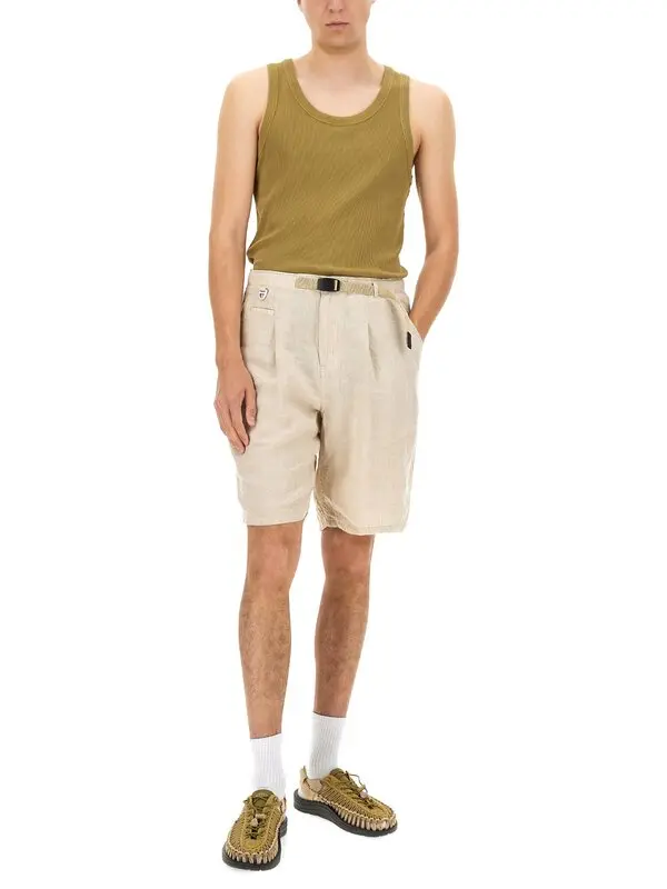 Undercover Linen Regular Fit Shorts - Beige