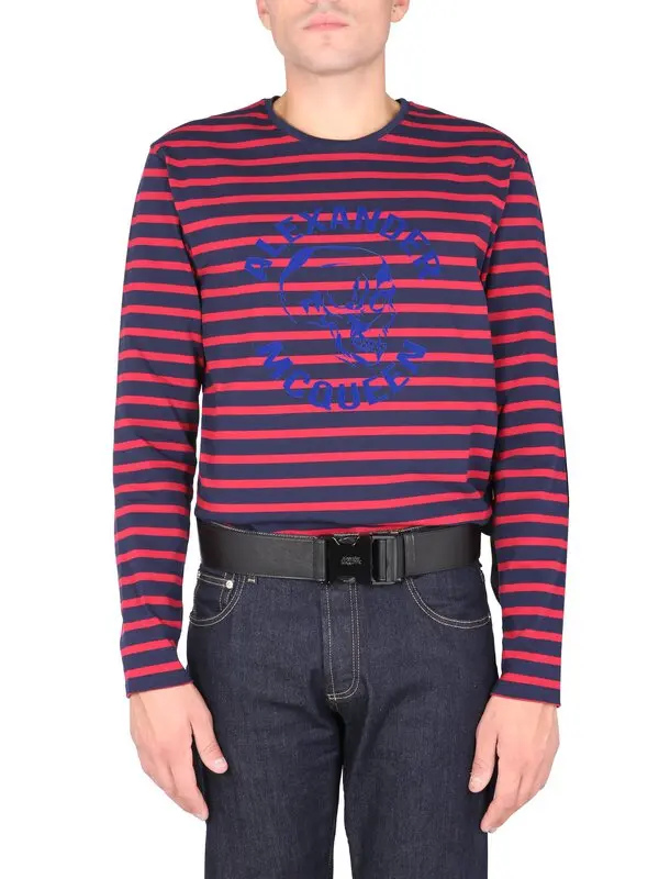 Alexander McQueen T-shirt With Flocked Logo