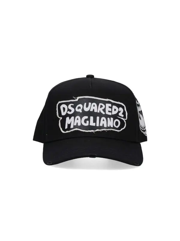 Dsquared2 X Magliano Logo Baseball Cap - Black