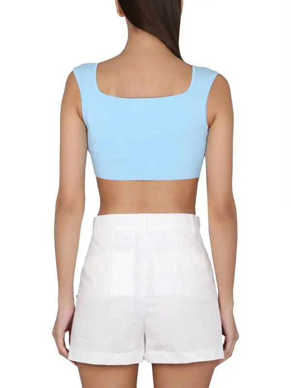 Max Mara Cropped Fit Top - Azure