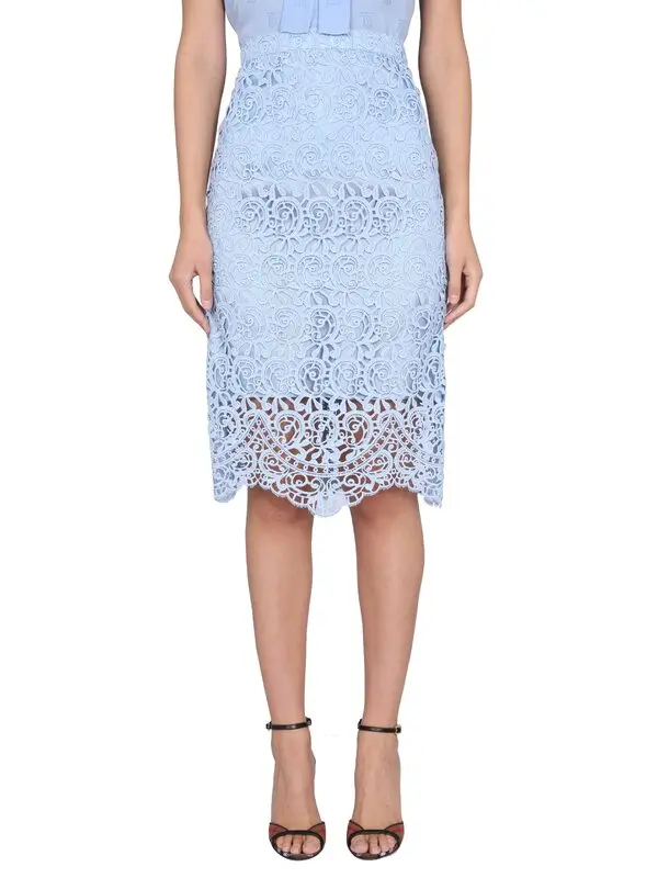 Burberry Midi Skirt - Azure