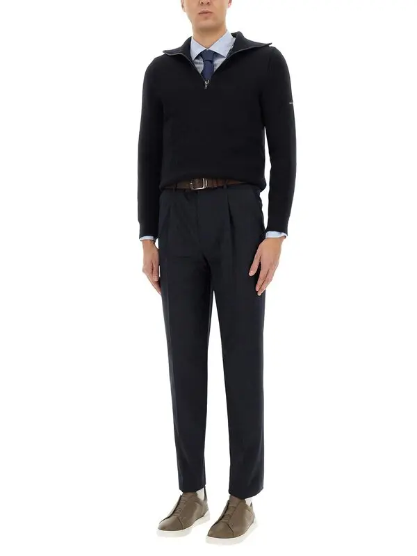 Zegna Straight Leg Trousers - Blue