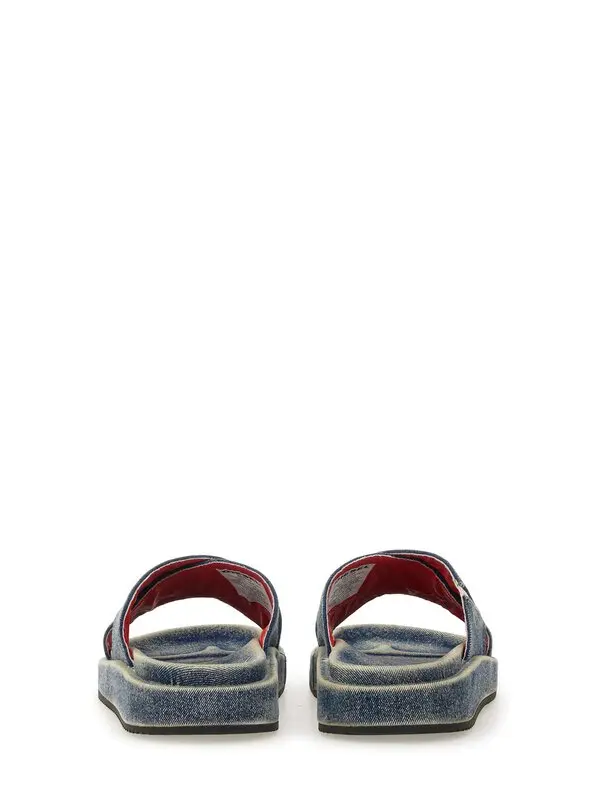 DIESEL® Criss-cross Slide Sandal - Blue