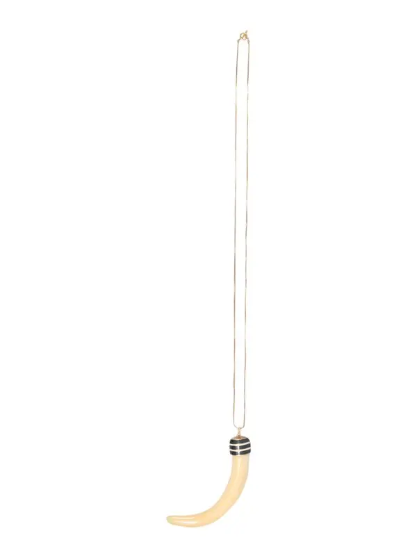 Tory Burch Horn Resin Pendant Necklace - Ivory