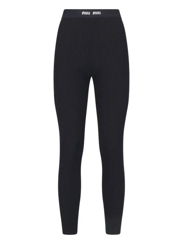 MYTHINKS Ribbed Pants - Black