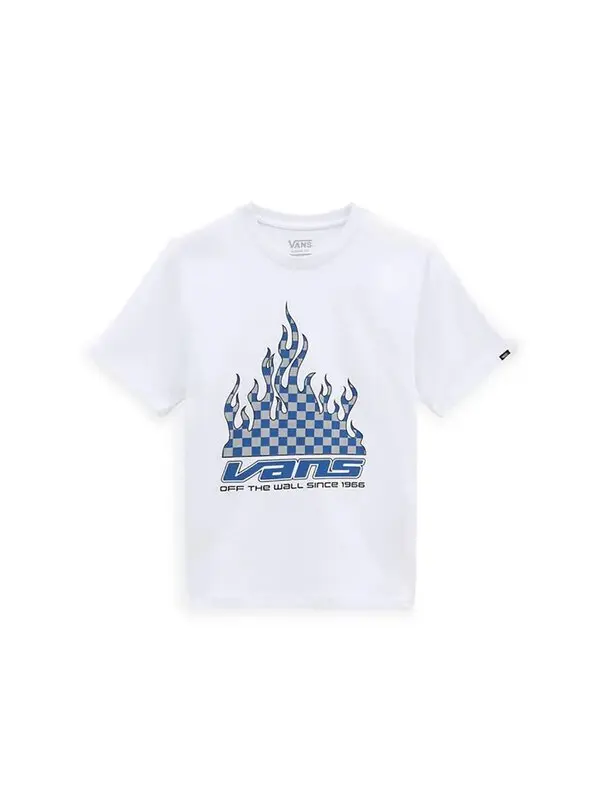 VANS Reflective Checkerboard Flame T-shirt - White